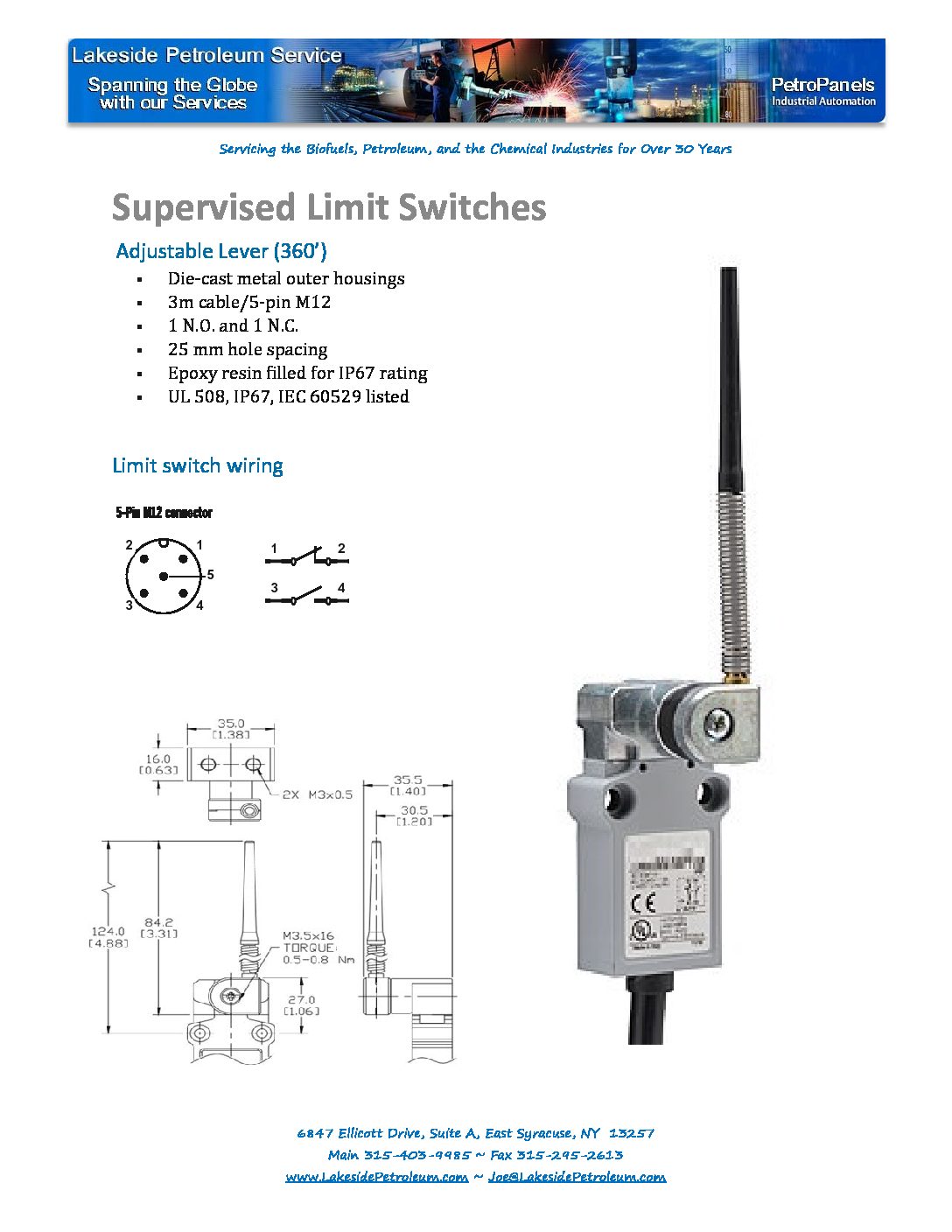 Firomatic Fire Safety Valve with Microswitch